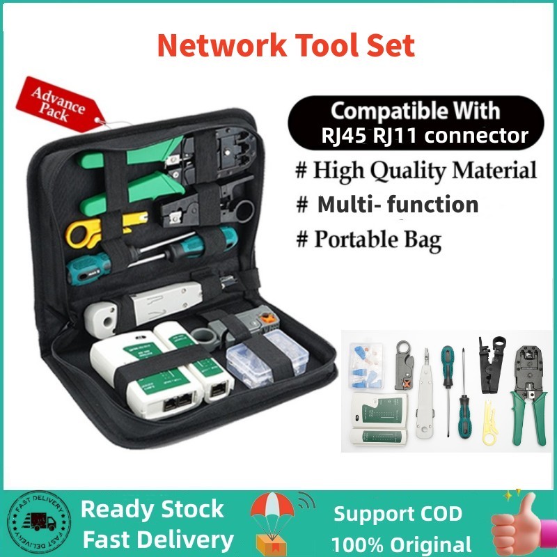 🔥Ready Stock🔥Network Tester Repair Tool Kits Lan Tester RJ45 Crimping ...