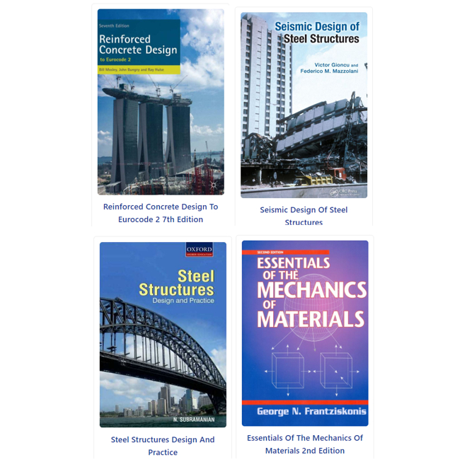 Reinforced Concrete Seismic Design Steel Structures Mechanic of Materials Collection Reference ...