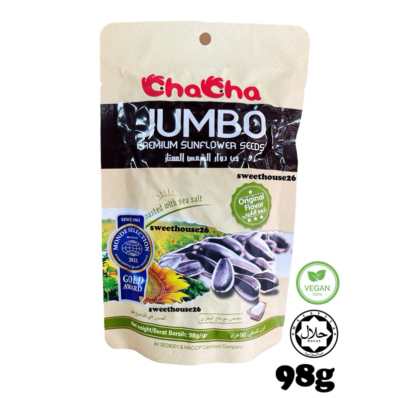 98g ChaCha Jumbo Kuaci Premium Sunflower Seed Roasted with Sea Salt ...