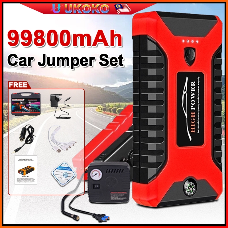99800Mah Car Jumper PowerBank Multi-Function Jump Start Emergency Light ...