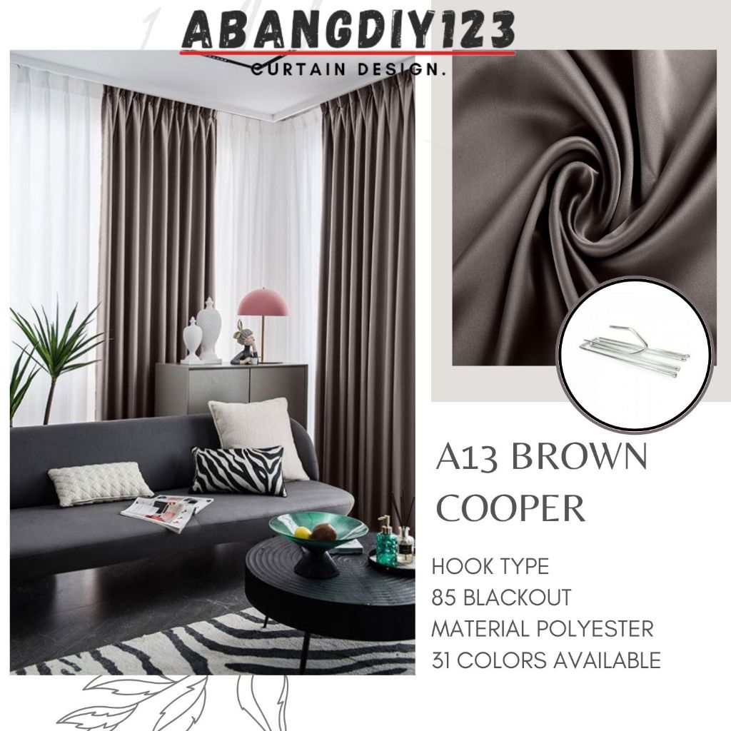 A13 Ready Made Curtain!!!Siap Jahit Langsir,Langsir RAYA Kain Tebal ...