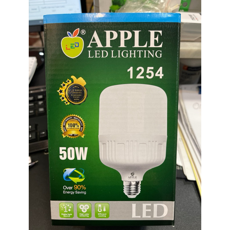 Apple led bulb 50w daylight e27 | Shopee Malaysia
