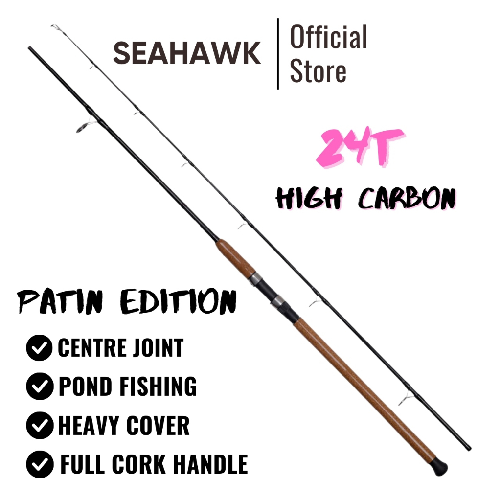 Seahawk Patin Edition Monster Hunter 24T High Carbon Pond Rod | Shopee ...
