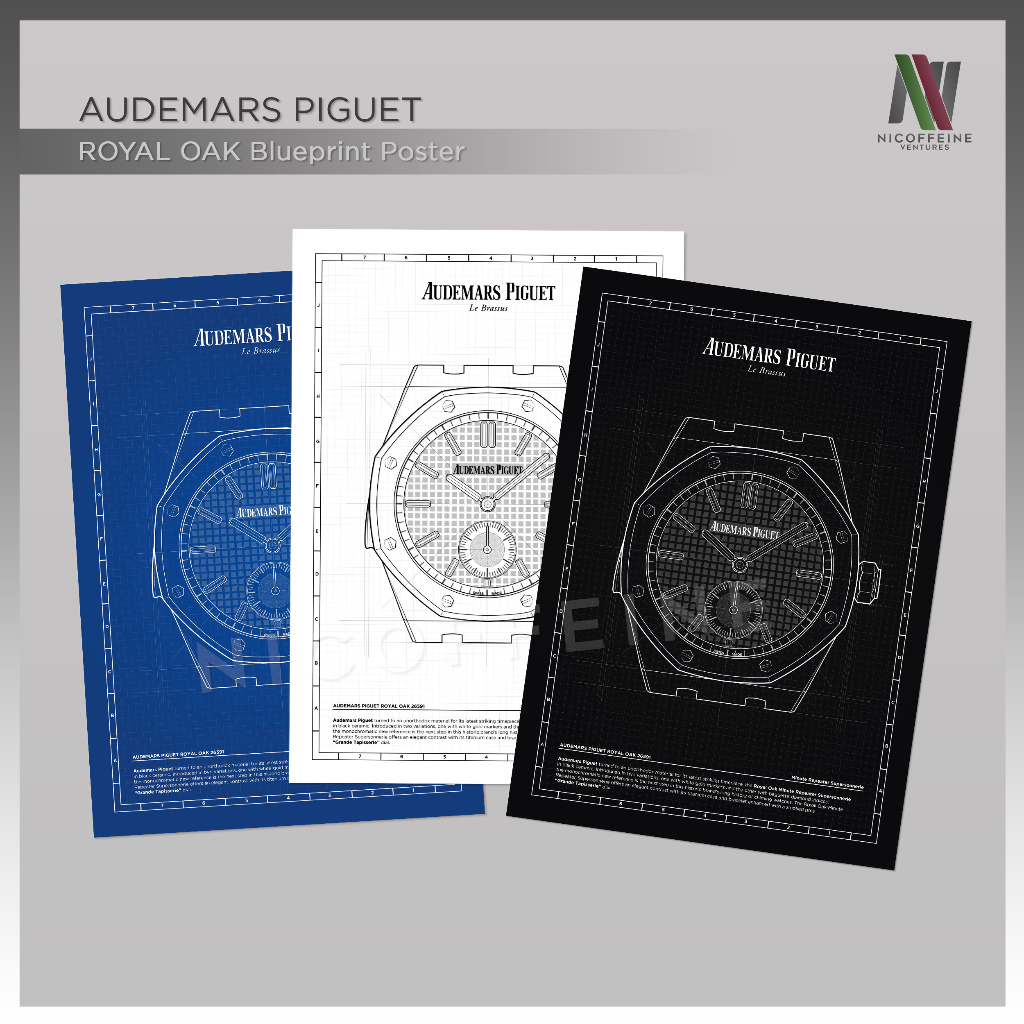[Poster Only] Audemars Piguet Royal Oak Luxury Minimal Watch Blueprint ...