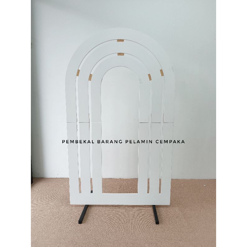 Wood Panel Backdrop Kayu Photobooth Wedding Frame Marriage Party DIY l ...