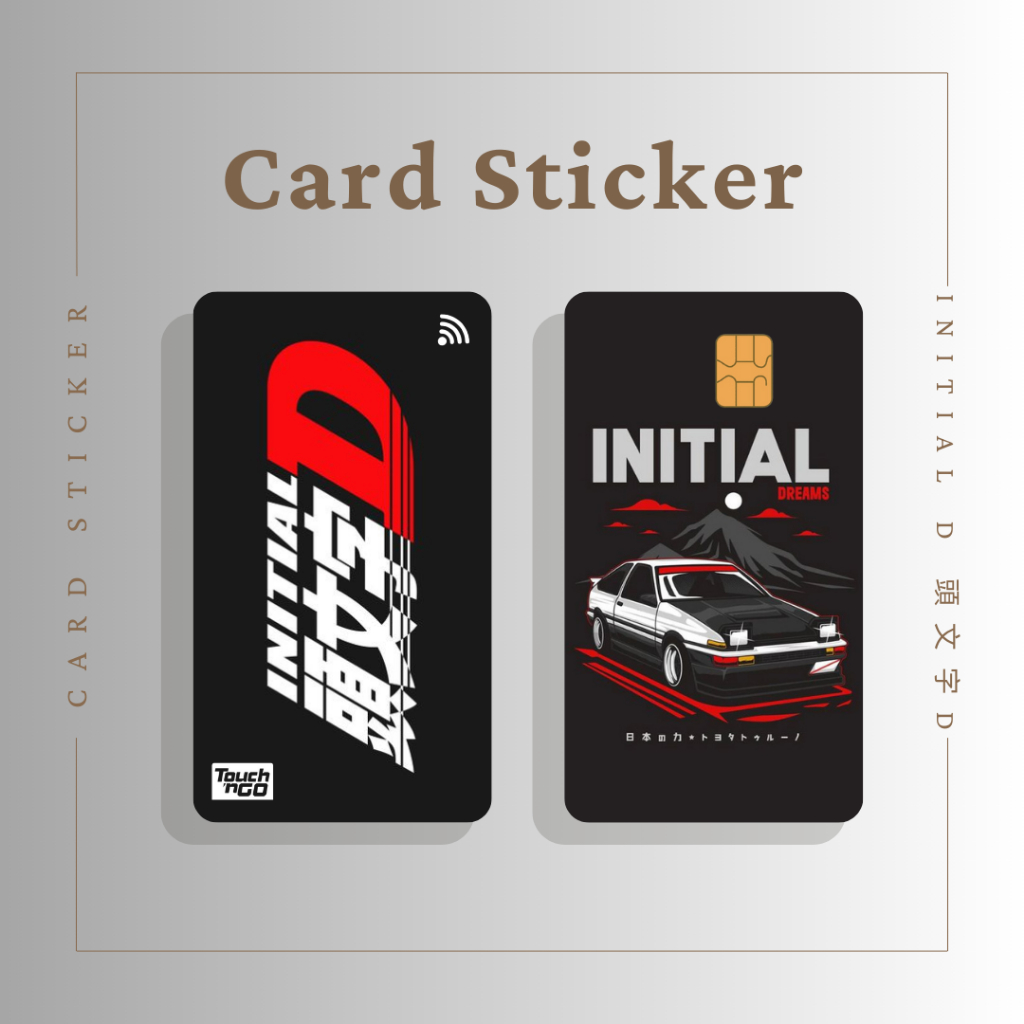 INITIAL D CARD STICKER - TNG CARD / NFC CARD / ATM CARD / ACCESS CARD ...