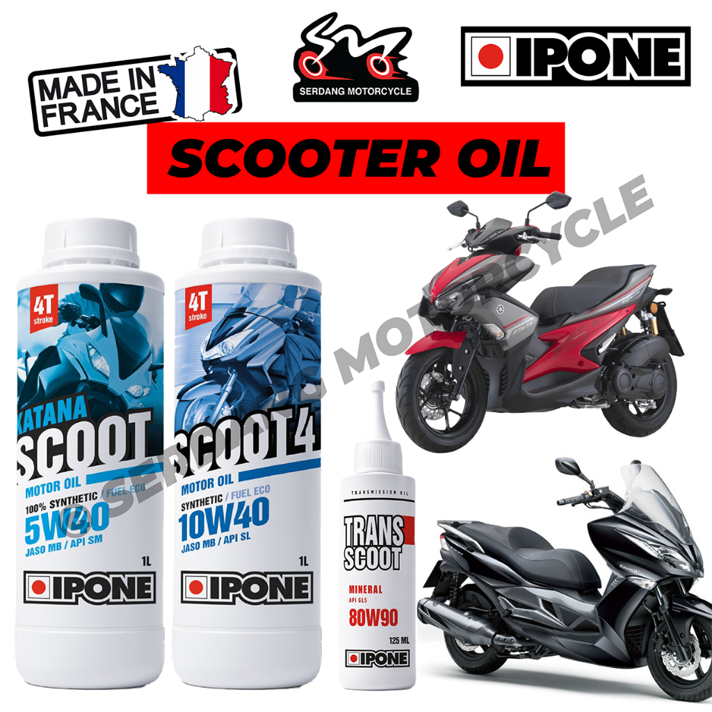 IPONE Katana Scoot Oil 5W40 Fully Scoot 4 Oil 10W40 Gear Oil Trans ...