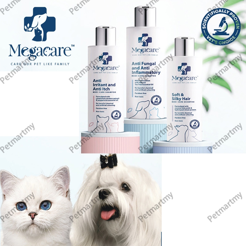Megacare Medical Shampoo 250ML Pet Shampoo- (Anti-Fungal / Anti Itch /Anti Inflammatory / Anti ...