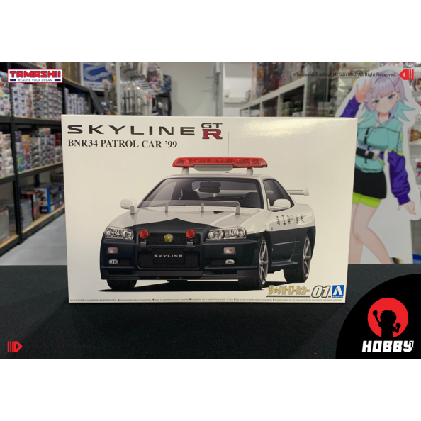 Aoshima Nissan BNR34 Skyline GT-R Police Car `99 (Scale 1/24) | Shopee ...