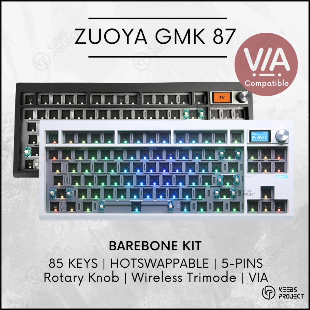 [Ready Stock] ZUOYA GMK87 GMK 87 with Screen Wireless Trimode Via ...