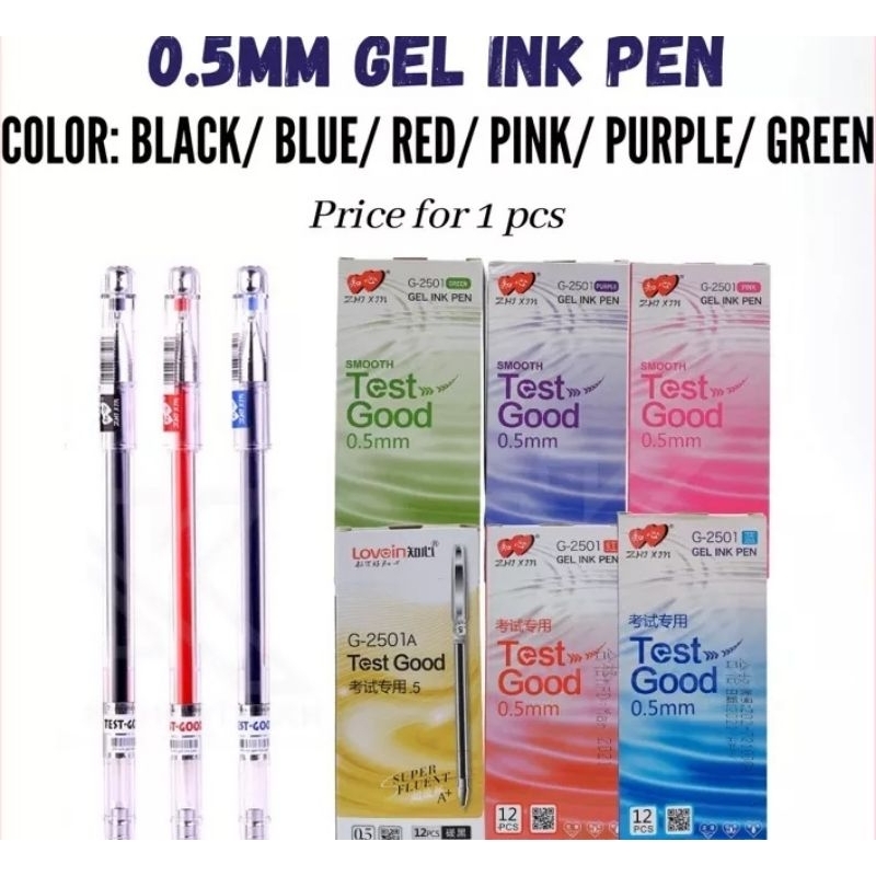 Zhi Xin PEN MATA CECAIR Lovein Test Good Gel Pen (5 Pcs) | Shopee Malaysia