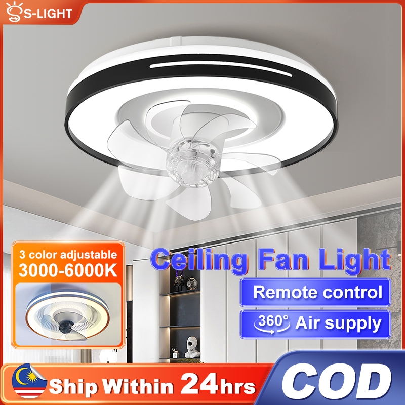 Ceiling Fan with Light 96W ceiling fan light Fan light invisible fan ...