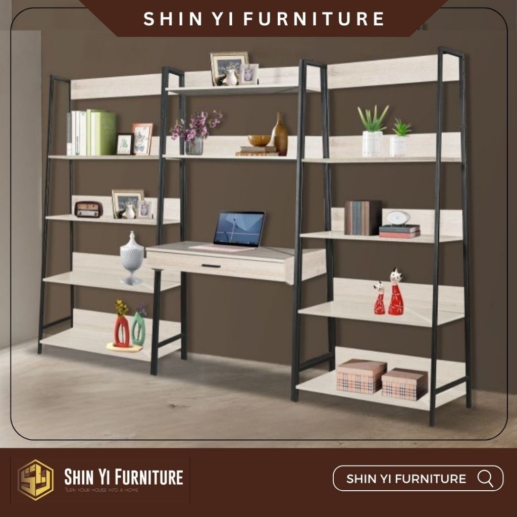 [SARAWAK] STUDY TABLE STUDY RACK IRON MULTIPURPOSE RACK DISPLAY CABINET ...