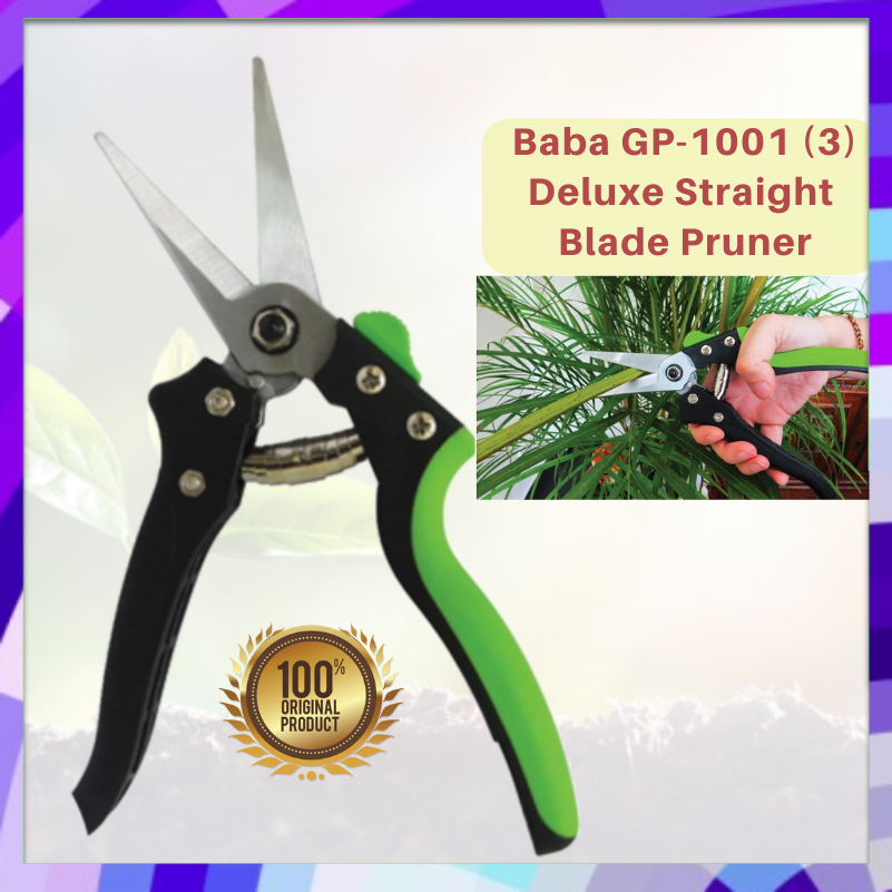 Baba GP-1001 (3) Deluxe Straight Blade Pruner - For Gardening Plant ...