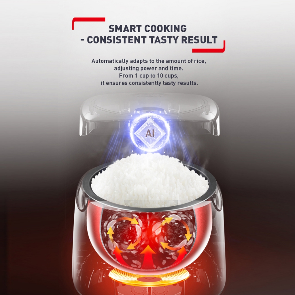 Tefal Easy Rice Fuzzy Logic Rice Cooker (1.8L) RK7321 | Shopee Malaysia