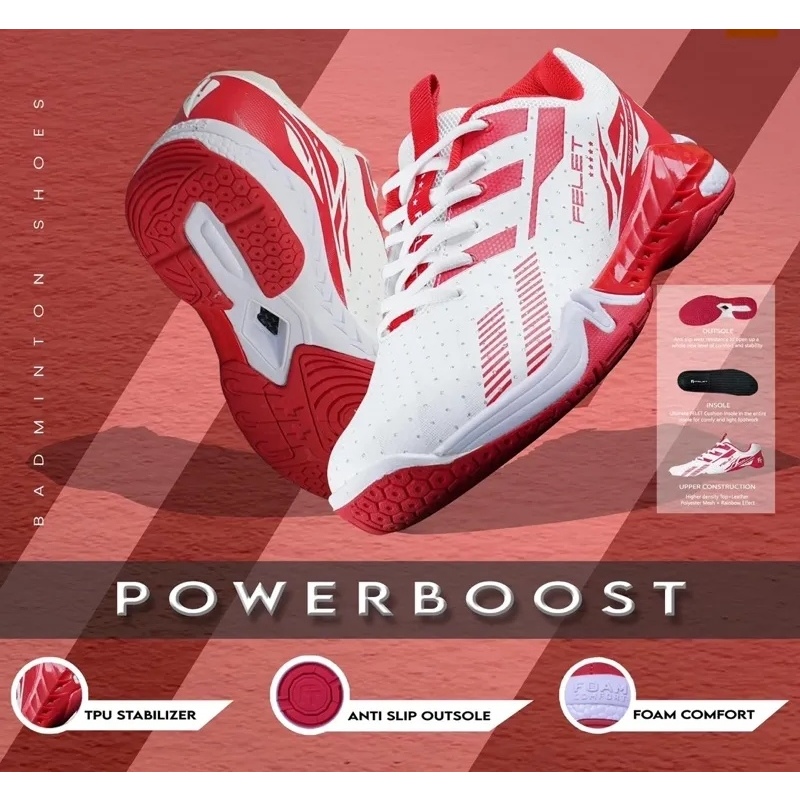 FELET POWER BOOST (Badminton Shoes) | Shopee Malaysia