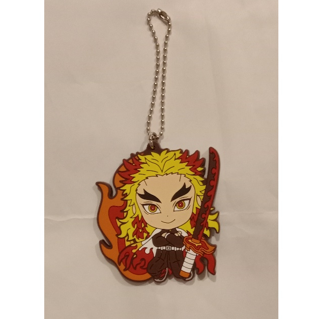 Demon Slayer Kyojuro Rengoku gacha rubber strap keychain #anime ...