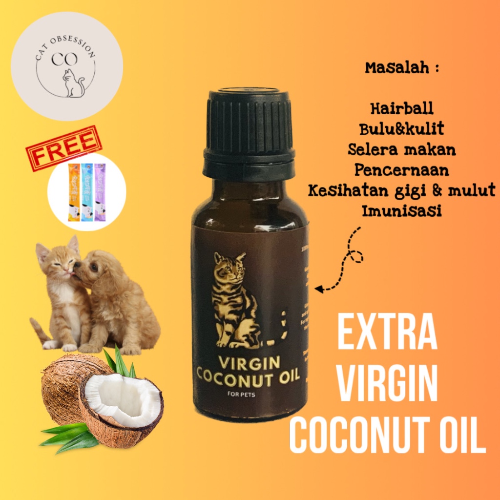 Minyak kelapa dara untuk kucing anjing virgin coconut oil vco for cats ...