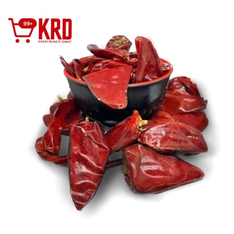 Cili Gemuk Kering Tak Pedas/Cili Kering Besar Tak Pedas/Lada Kering Tak ...