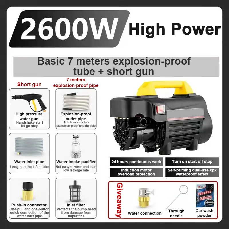 3600W Water Jet High Pressure Cleaner Portable Waterjet Car Wash Machine Water Spray Mesin Cuci ...