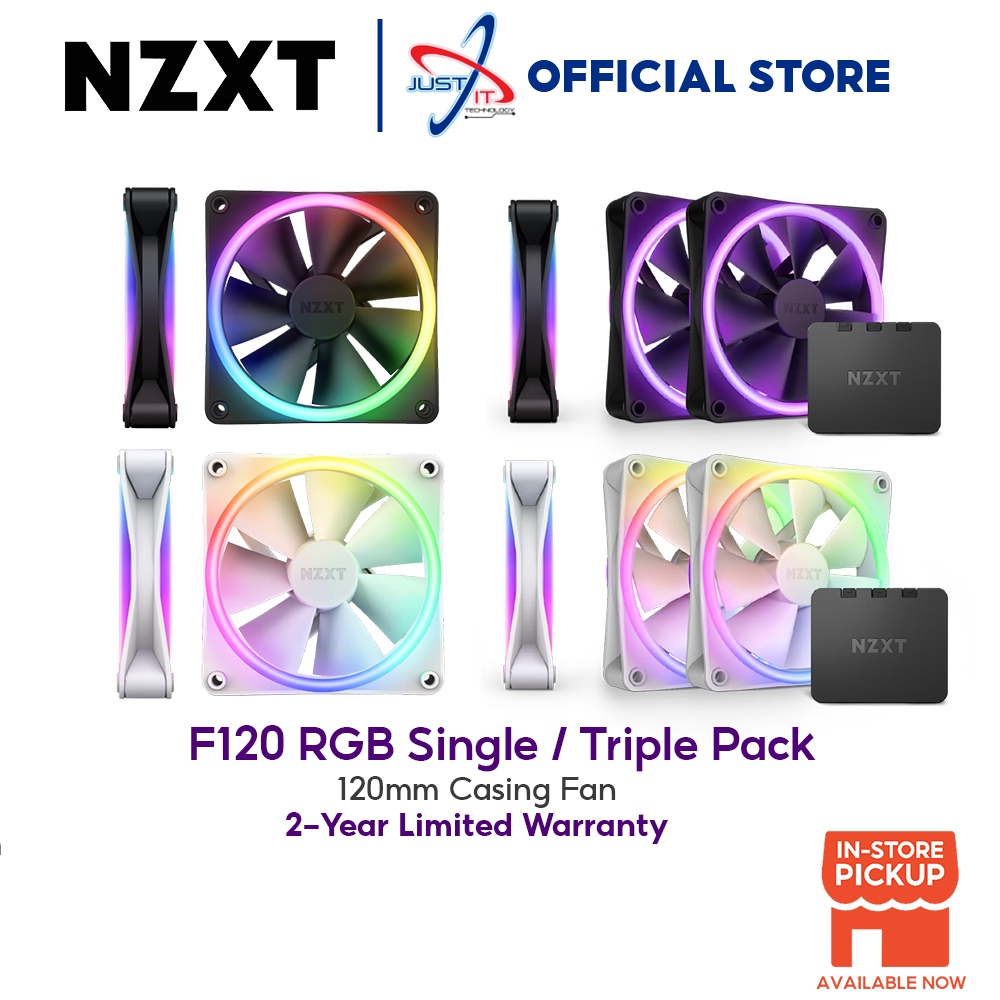 NZXT F120 RGB DUO SINGLE / TRIPLE PACK 120mm CASING FAN | Shopee Malaysia