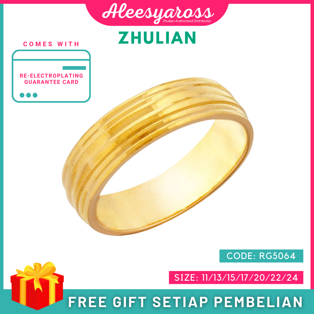 [RG5064] Cincin BELAH ROTAN BERJALUR ZHULIAN Gold Plated Ring Jewellery ...
