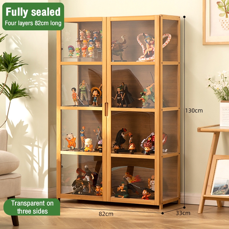 2024 Display Cabinet Storage Box 2 Door Open Transparent Glass Acrylic ...