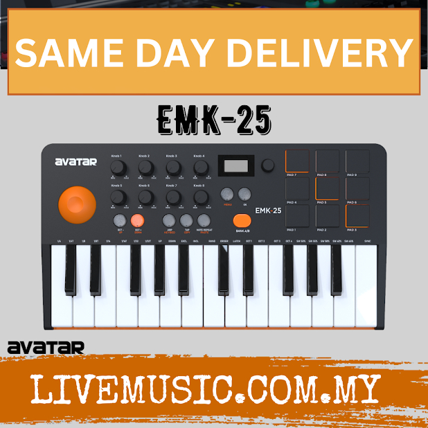 Avatar EMK-25 Midi Keyboard portable keyboard - White / Black ( EMK 25 / EMK25 ) | Shopee Malaysia