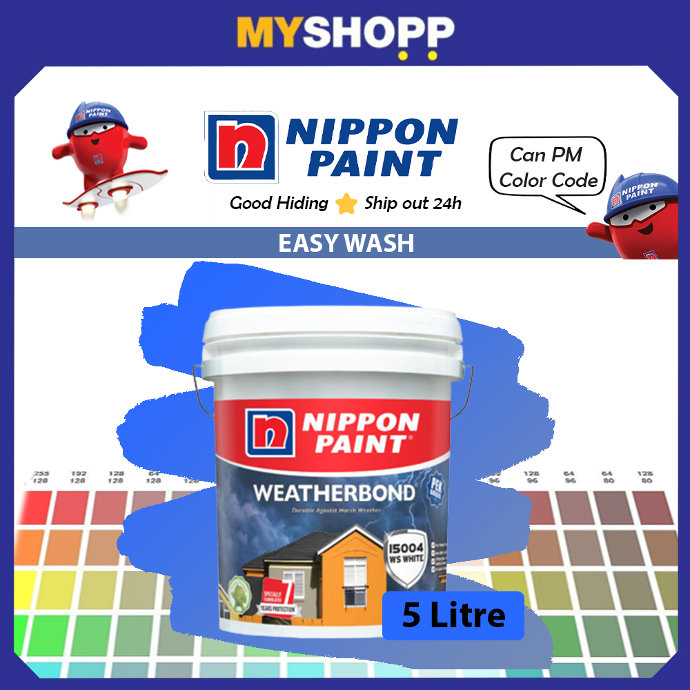 Nippon Paint Vinilex Weatherbond Exterior Paint 5L / 内外墙漆 - COLOR ...