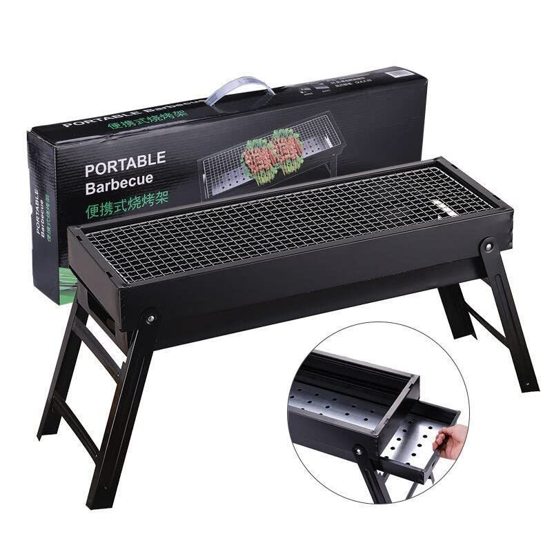 Portable BBQ Large 60cm 35cm charcoal camping grill outdoorbbq outdoor picnic camp foldable ...