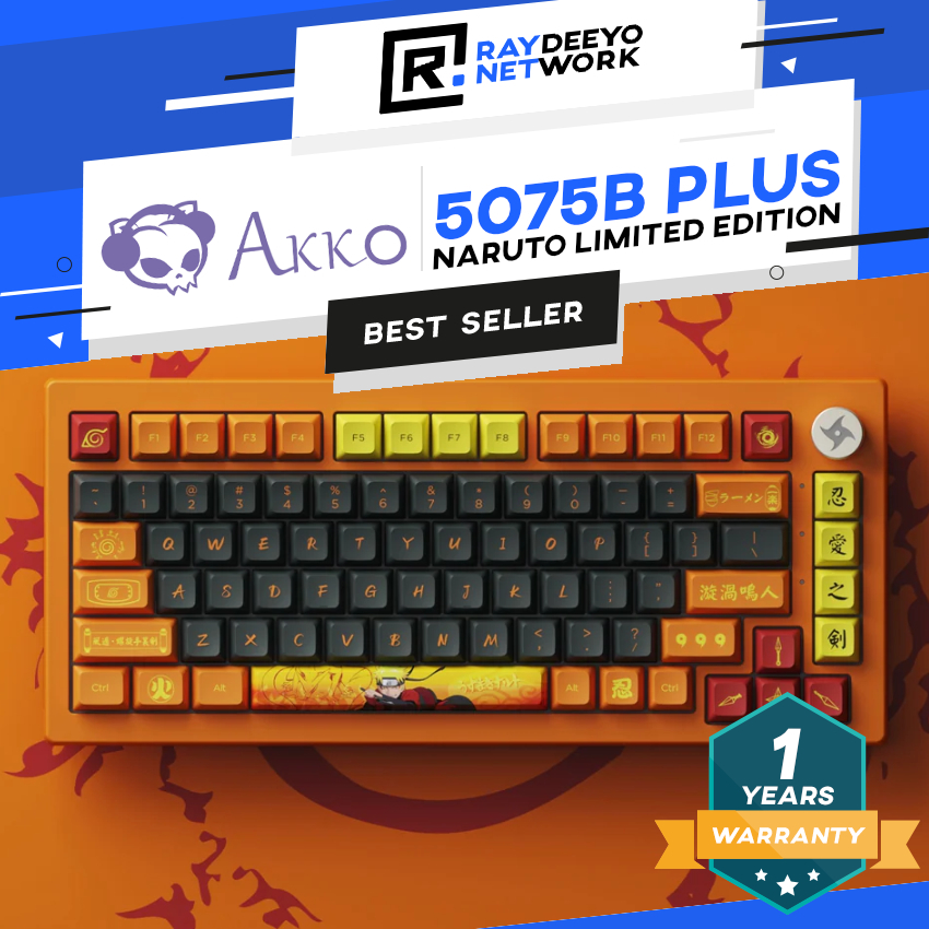 Akko 5075B Plus Wireless Mechanical Keyboard - Naruto Uzumaki 20th ...