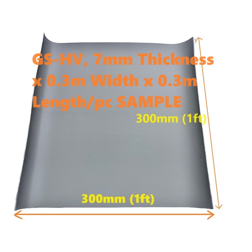 Electrical Insulation Mat, 7mm x 0.3m x 0.3m SAMPLE, Dielectric Mat ...