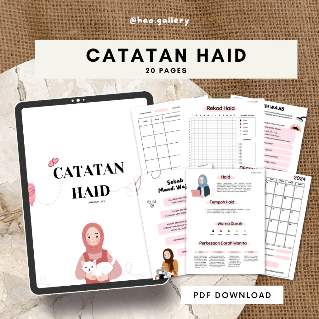 (PDF) CATATAN HAID BUAT MUSLIMAH PERIOD TRACKER/RECORD | Shopee Malaysia