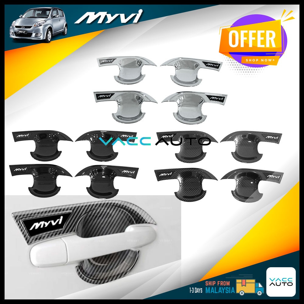Perodua Myvi M300 2005 - 2011 Inner Outer Handle Carbon Fiber Design ...