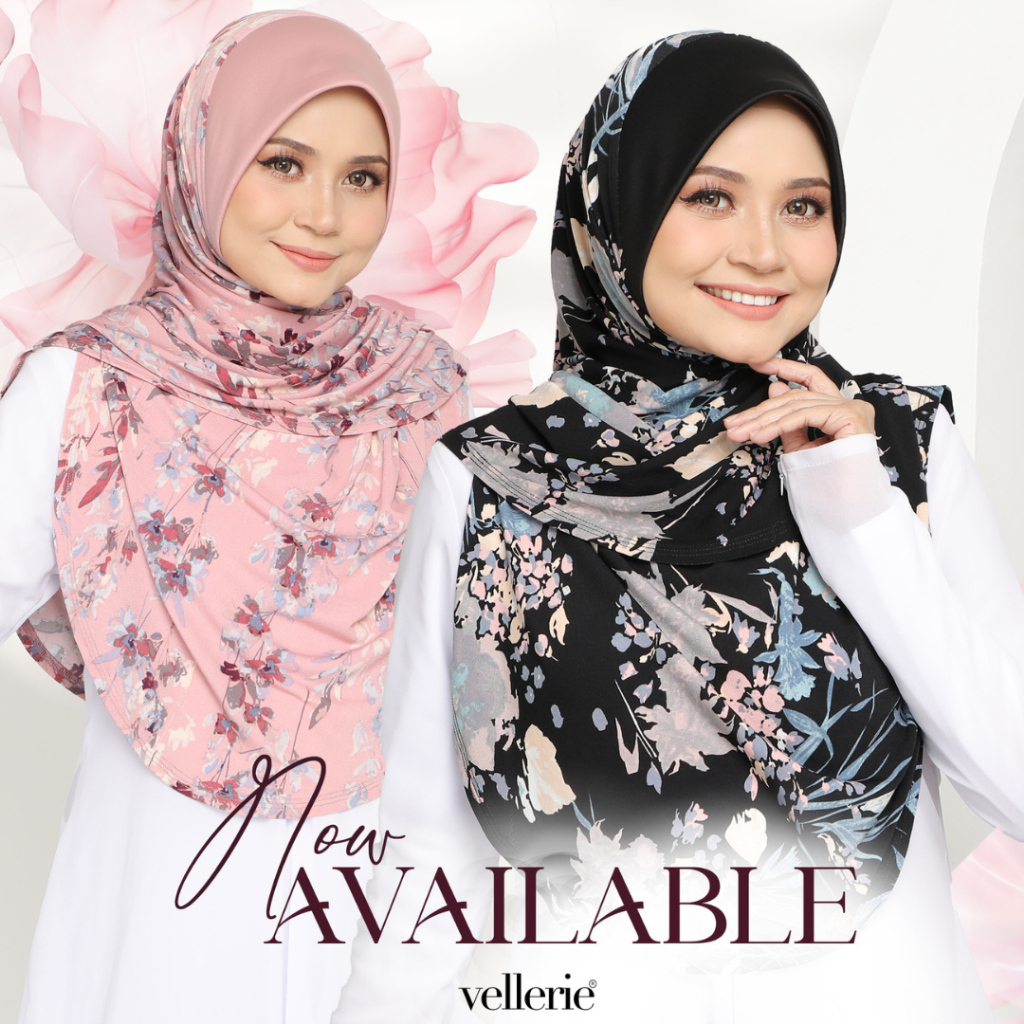 INDAH - Tudung Instant Shawl Cutting Bulat Ironless Floral Awning Skuba ...