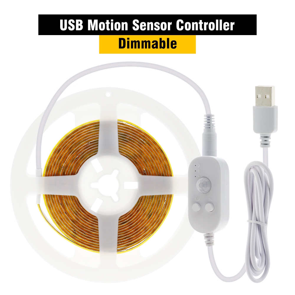 1M 2M 3M PIR Wireless Motion Sensor USB LED 5V COB LED Strip Under ...