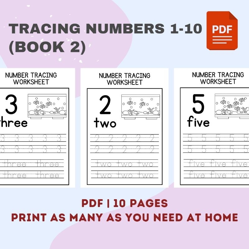 [PDF] TRACING NUMBERS 1-10 (Book 2) - Children Learning Preschool ...