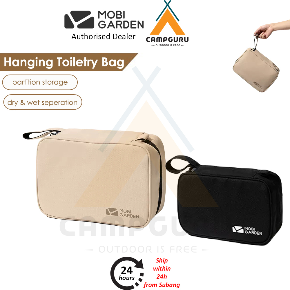 Mobi Garden Hanging Toiletry Bag Internal Waterproof Compartment Wet ...