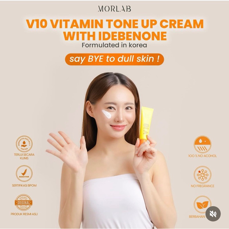 MORLAB V10 TONE UP CREAM FORMULASI KOREA 100% ORIGINAL | Shopee Malaysia