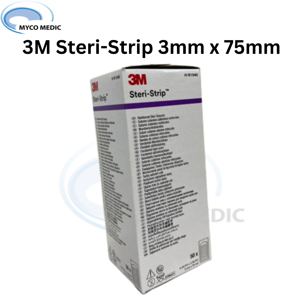 3M Steri-Strip Reinforced Skin Closure {3MM x 75MM-R1540 & 6MM x 75MM ...