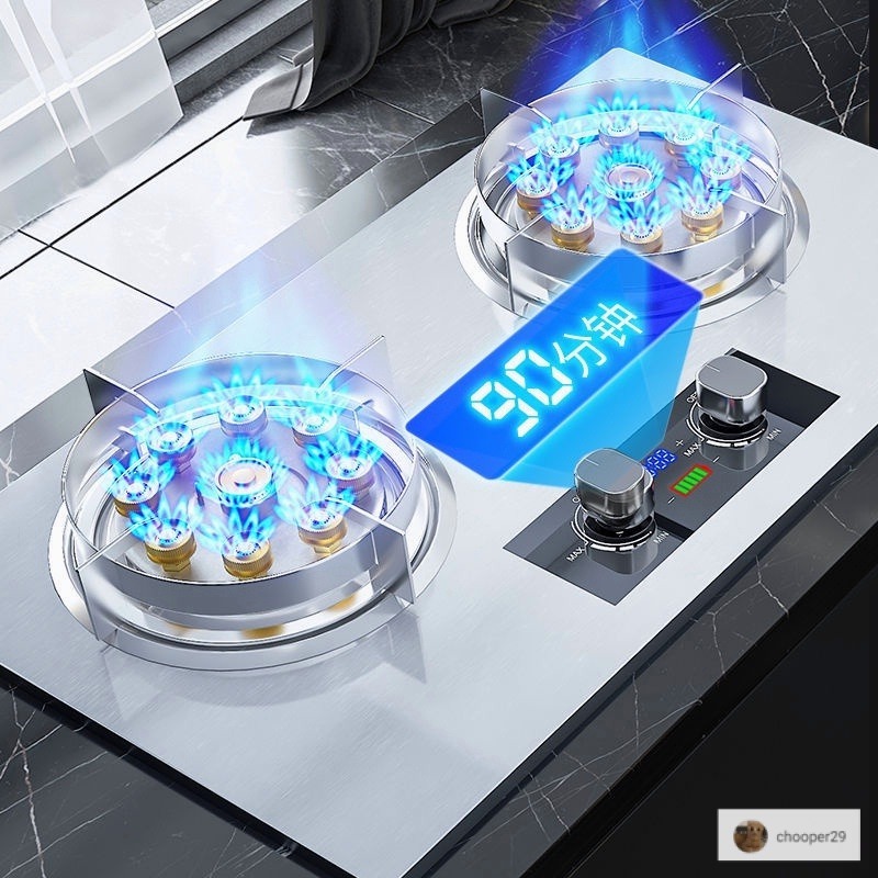 READY STOCK Timer Gas Stove Stainless steel Premium Built-in Gas Hob ...