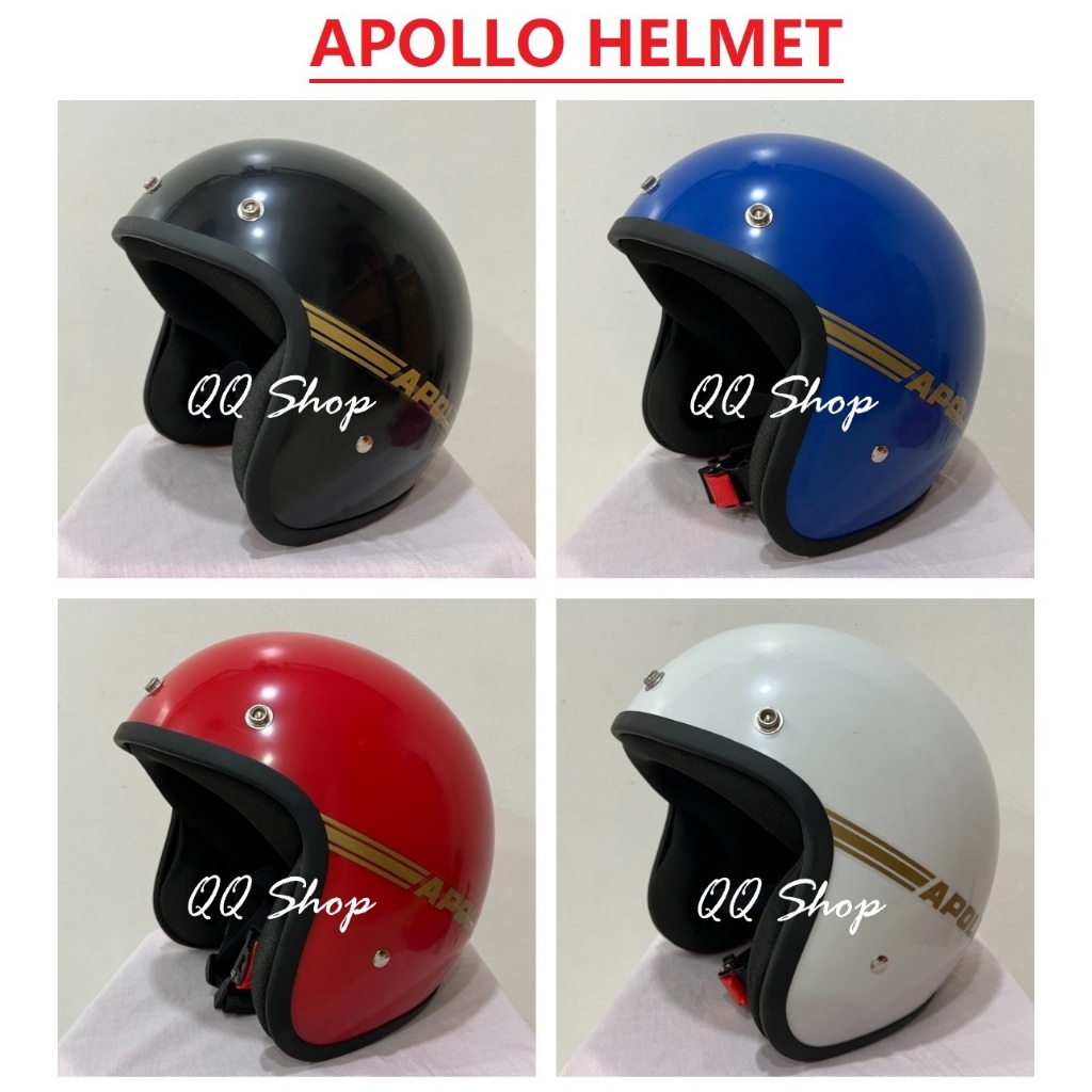 APOLLO HELMET BLACK / BLUE / RED / WHITE (100% ORIGINAL) | Shopee Malaysia