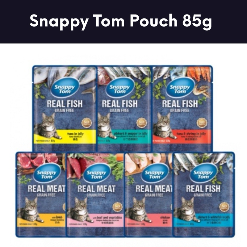 Snappy tom Pouch 85g (Cat Wet Food) - Beef / Lamb / Chicken / Pilchard ...