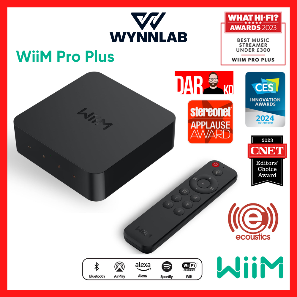 WiiM Pro Plus AirPlay 2 Receiver, Chromecast Audio, Multiroom Streamer with Premium AKM DAC What ...