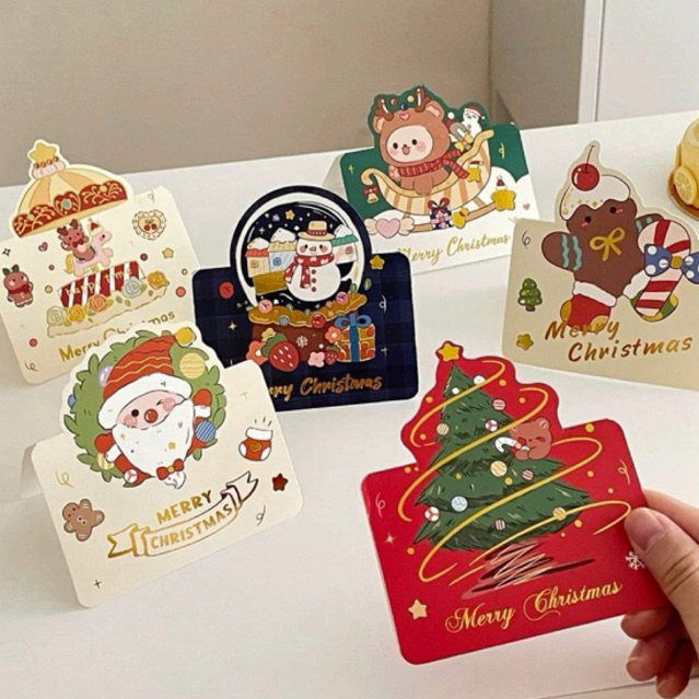 Christmas Card Cute Small Wishing Card 圣诞节小卡片 | Shopee Malaysia