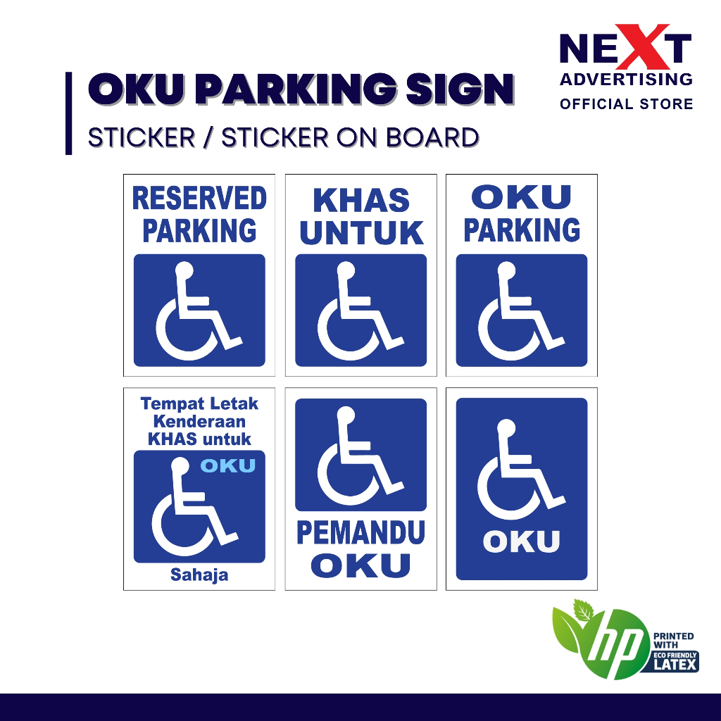OKU Parking Sign | Sticker on Board | Shopee Malaysia