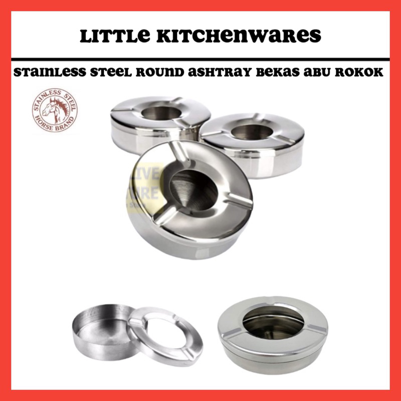 Stainless Steel Round Ashtray | Stainless Steel Ash Tray | Bekas Abu ...