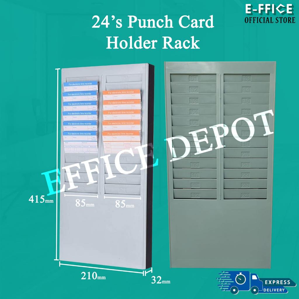 Effice Depot - 5s / 10s / 24s / 50s Slot Time Recorder Punch Card Rack ...