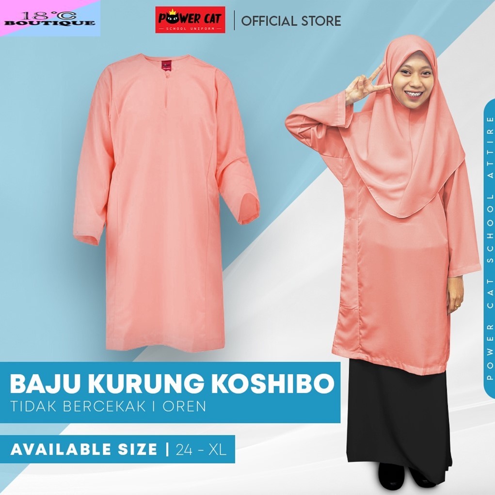 BAJU KURUNG KOSHIBO OREN SEKOLAH ( SIZE : 26-XL ) | Shopee Malaysia