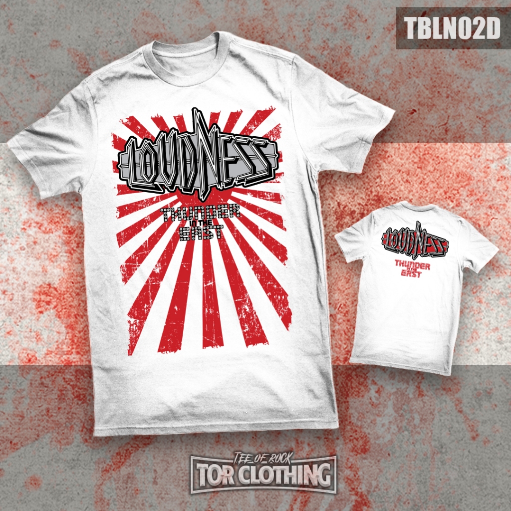 T-shirt LOUDNESS - Thunder In The East - White - Band Rock - Ready ...